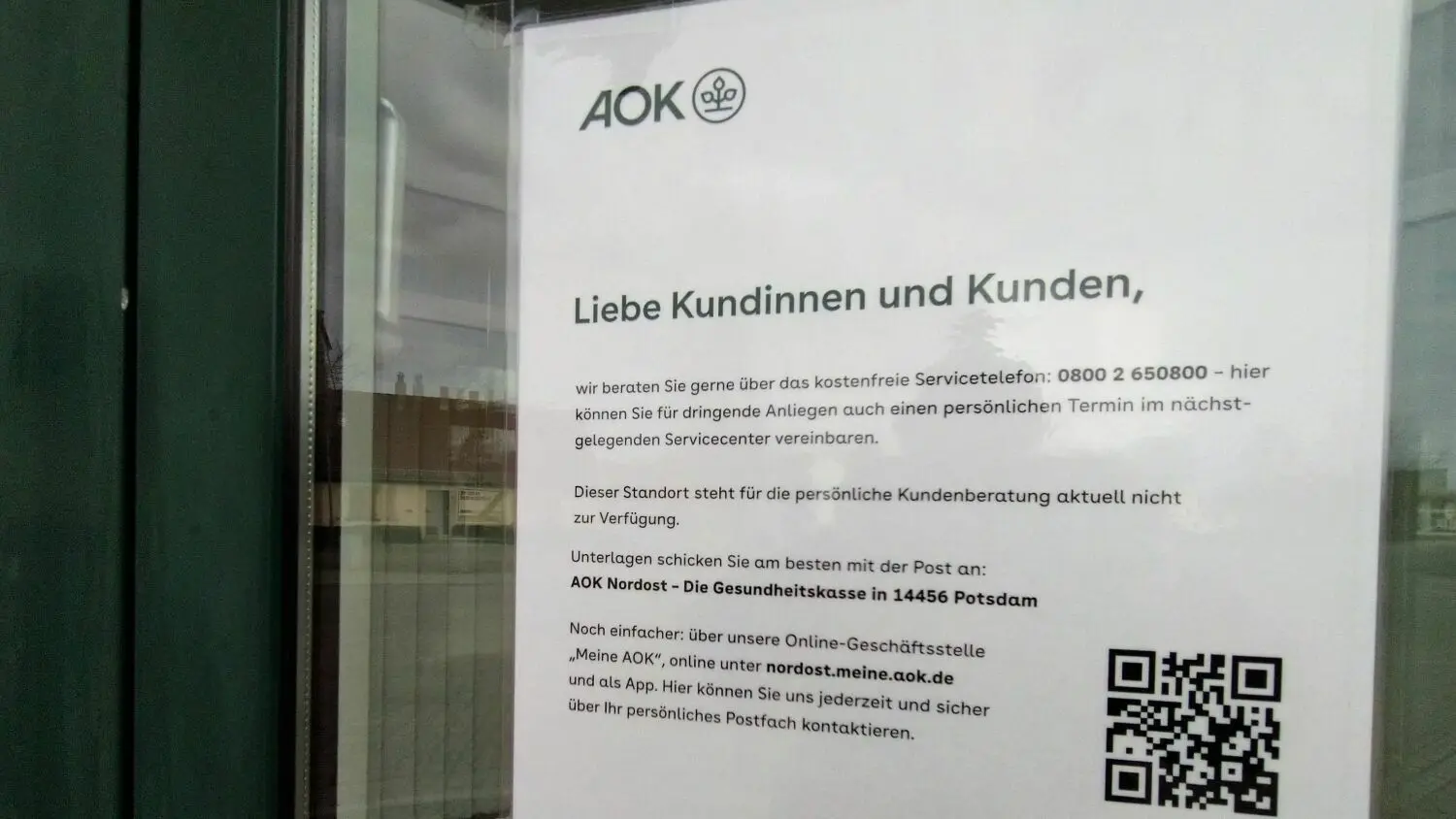 Krankenkasse in Seelow: Service-Center der AOK geschlossen – gibt es ...