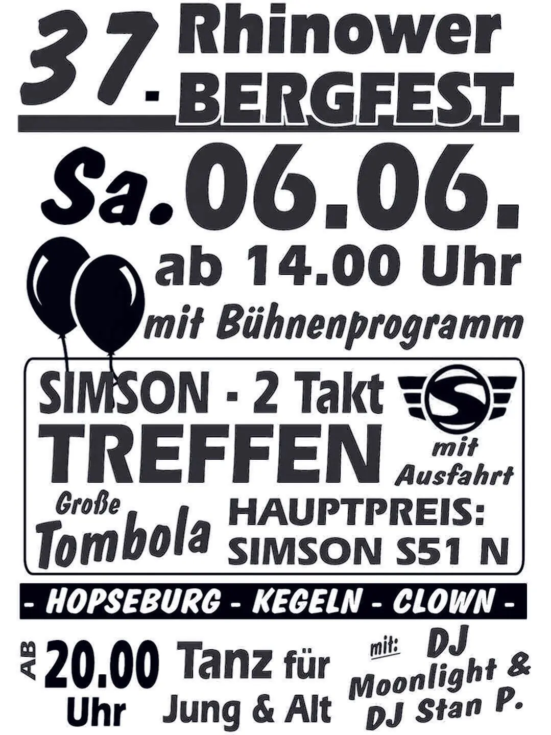 Bergfest Rhinow: Über 45 Jahre alte Simson zu gewinnen | moz.de